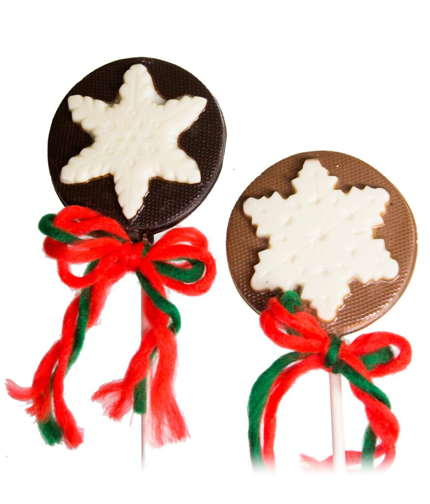 CHOCOLATE SNOWFLAKE POP – Aunt Charlotte's Candies